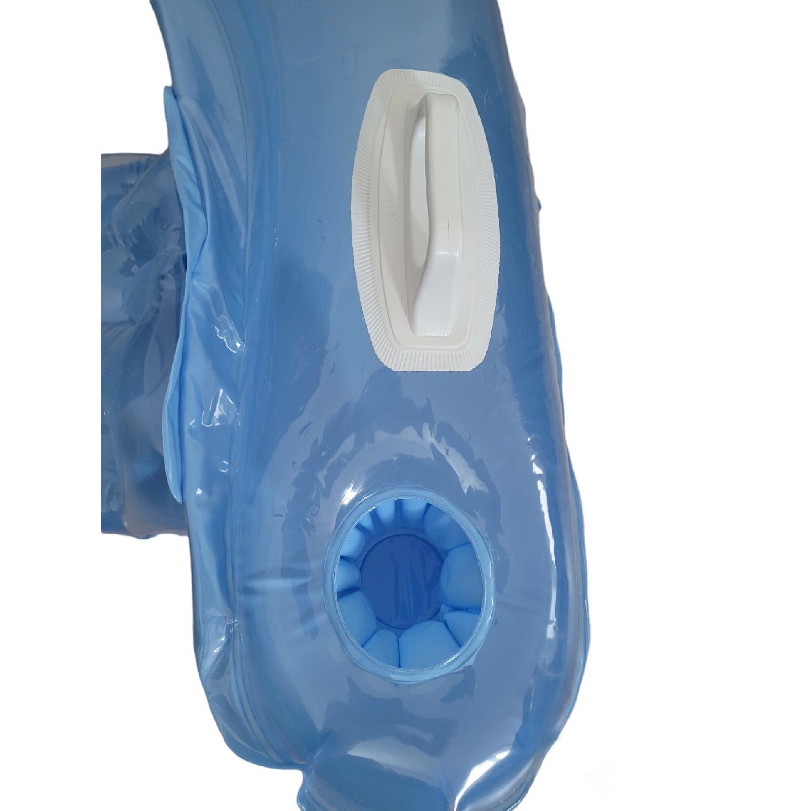 Scaun gonflabil Albastru din vinil 152 x 99 cm si pompa manuala pentru ...