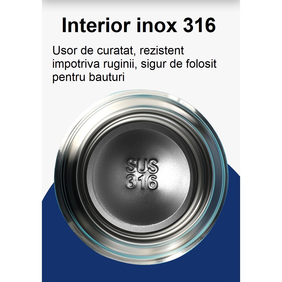 Termos cu husa pentru copii AxaCube®, cu pai si cana, 500 ml, interior ...