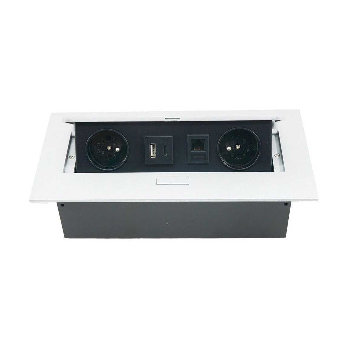 Bloc inclinabil cu 2 prize, USB-A si USB-C, 230V - eMAG.ro