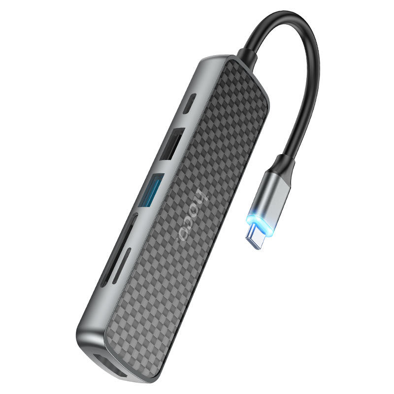 HOCO HB24 Easy Display USB-C Hub, USB-A 3.0 - USB-A - USB-C - HDMI - SD ... HOCO HB24 Easy Display USB-C Hub, USB-A 3.0 - USB-A - USB-C - HDMI - SD ...