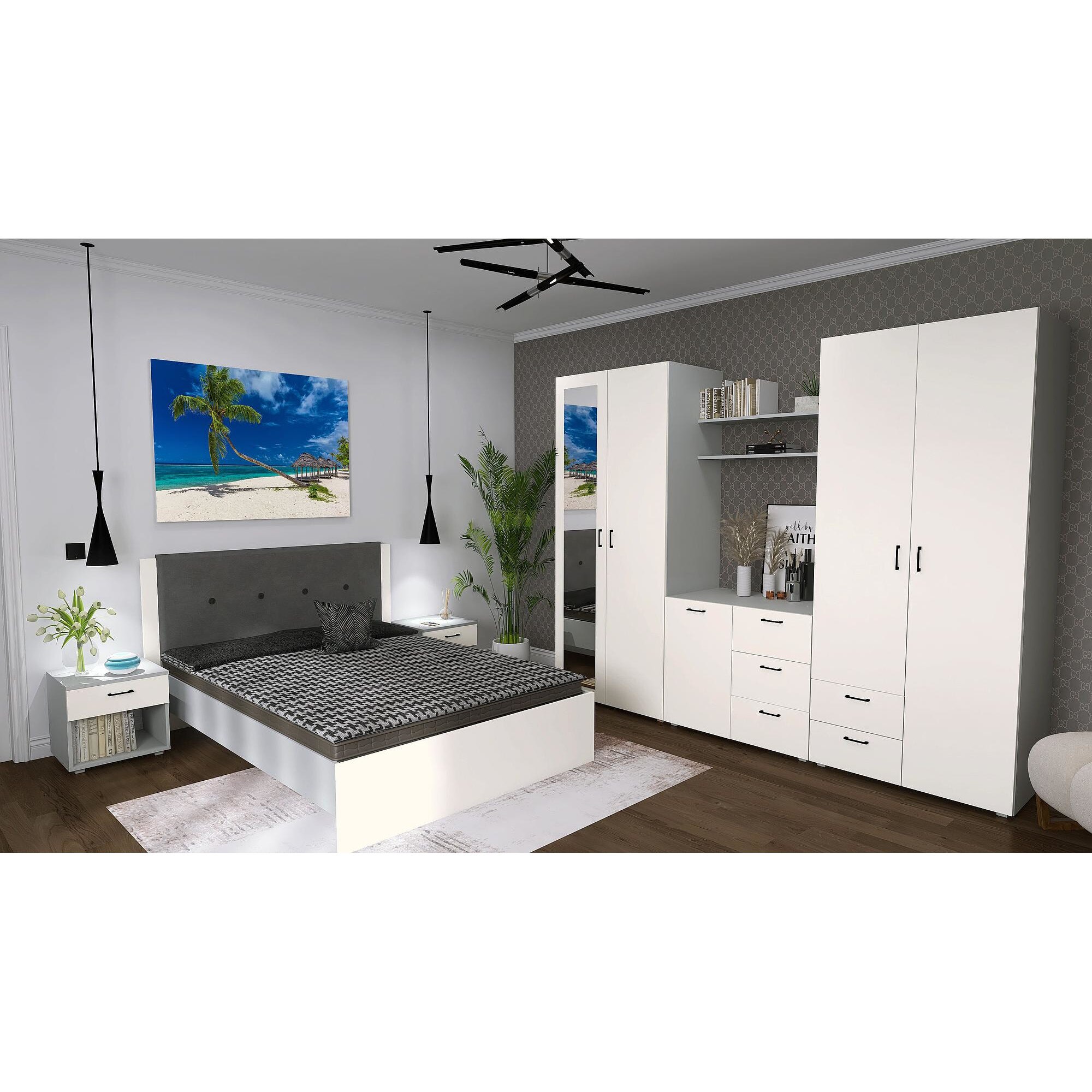 Dulap JUMBO 2 rafturi si bara de umerase 90x211x57, Carcasa PAL Gri ...