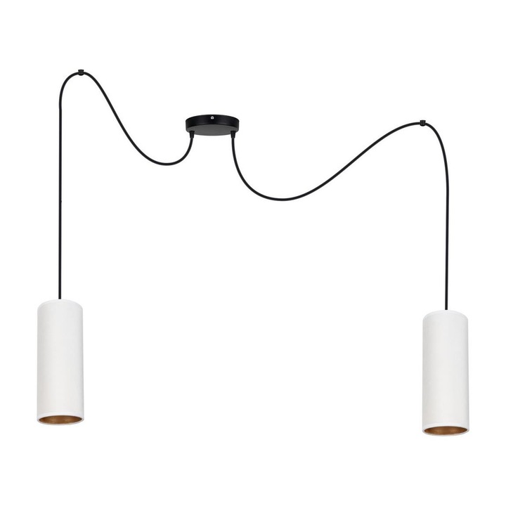 Lustra, HEXE, Metal/Plastic, Negru/Alb - eMAG.ro