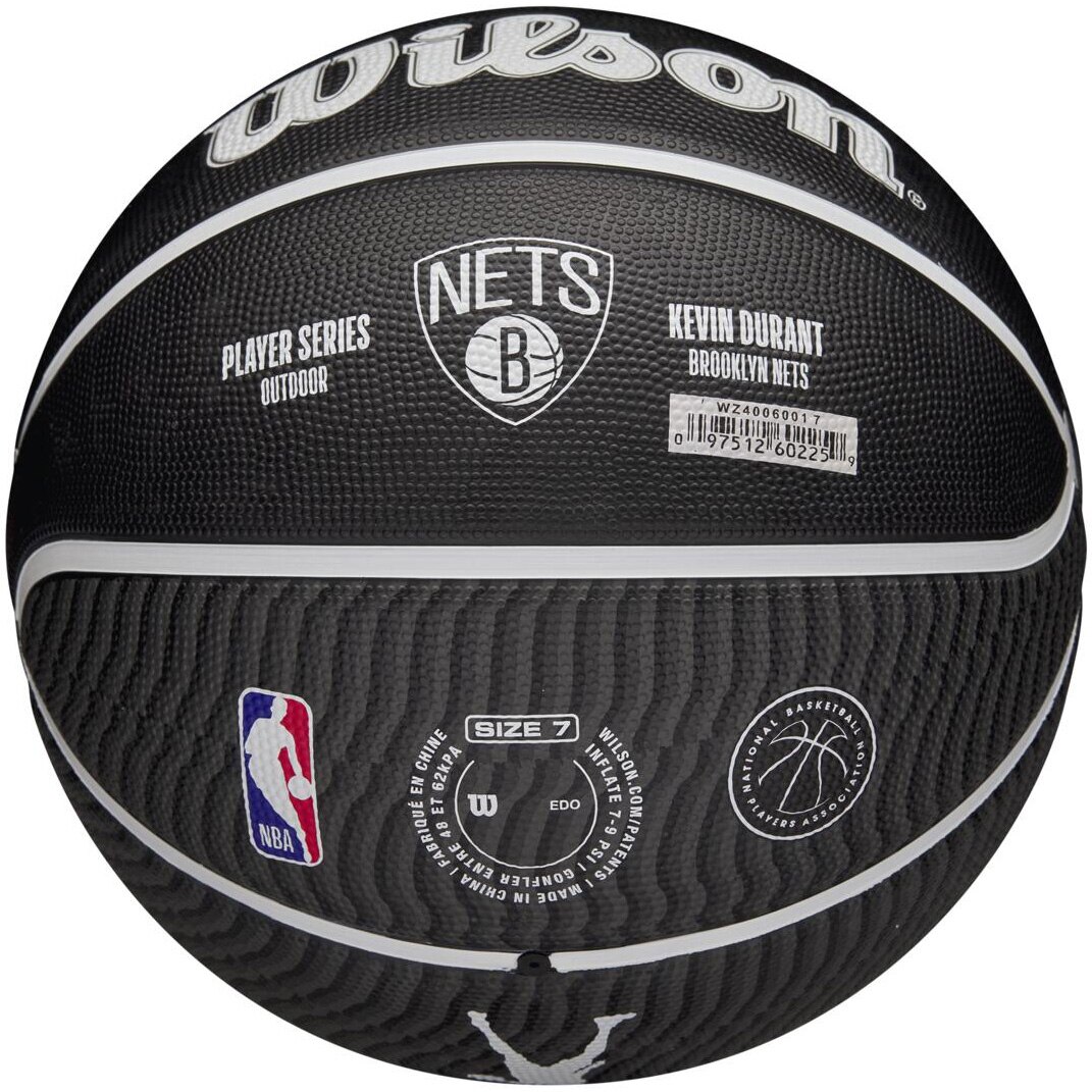 Minge baschet Wilson NBA Player Icon Outdoor Durant, marime 7, negru ...