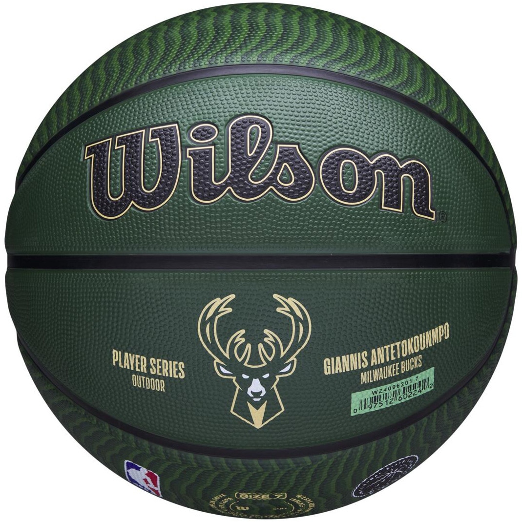 Minge baschet Wilson NBA Player Icon Outdoor Giannis, marime 7, verde ...
