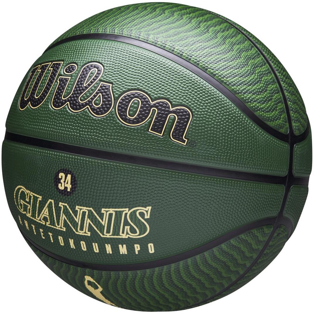 Minge baschet Wilson NBA Player Icon Outdoor Giannis, marime 7, verde ...