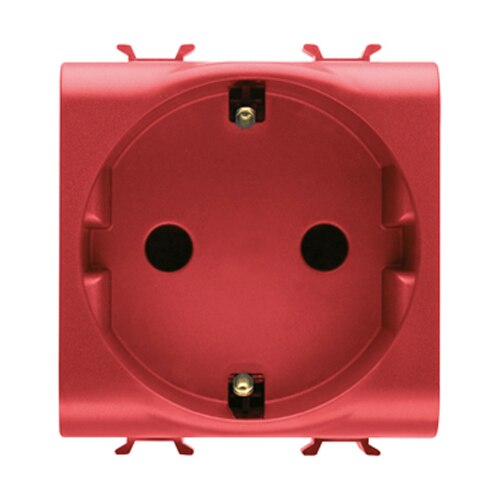 Priza Gewiss Chorus GW10251 2P+E 16A 2 Module Rosu - eMAG.ro