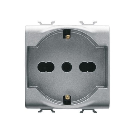 Priza Protectie Copii Gewiss Chorus GW14204 2P+E 16A 2 Module Gri Titan ...