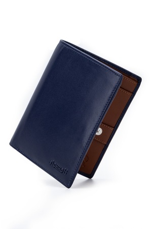 Portofel modern slim vertical barbati, Richhoff, protectie RFID, piele ...