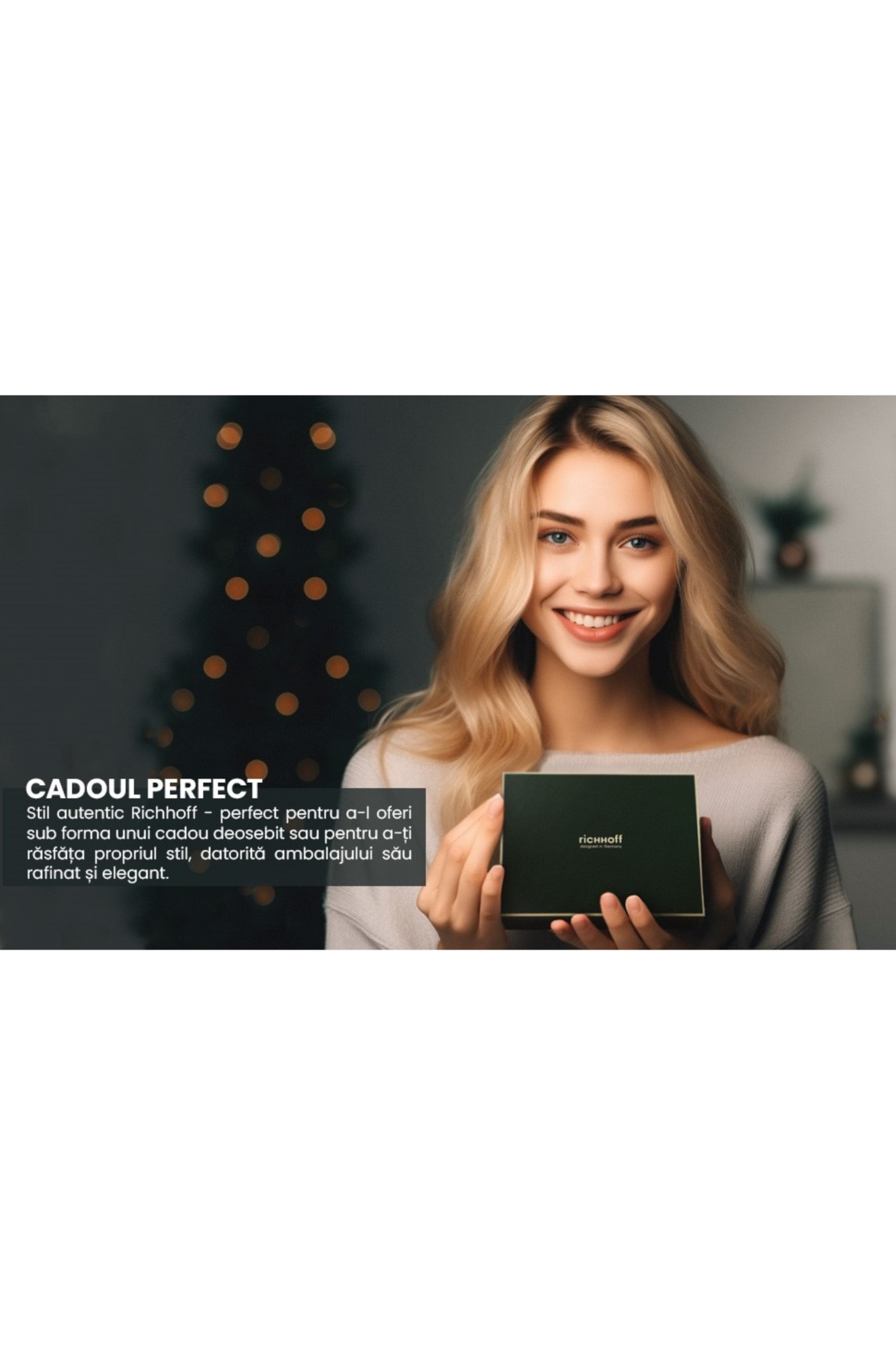 Portofel modern slim vertical barbati, Richhoff, protectie RFID, piele ...