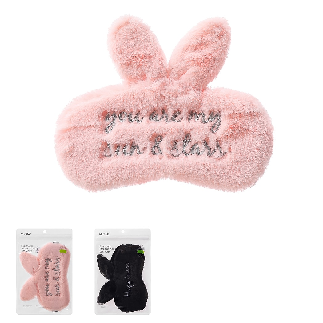 Masca de somn, forma de iepure, MINISO, Roz - eMAG.ro