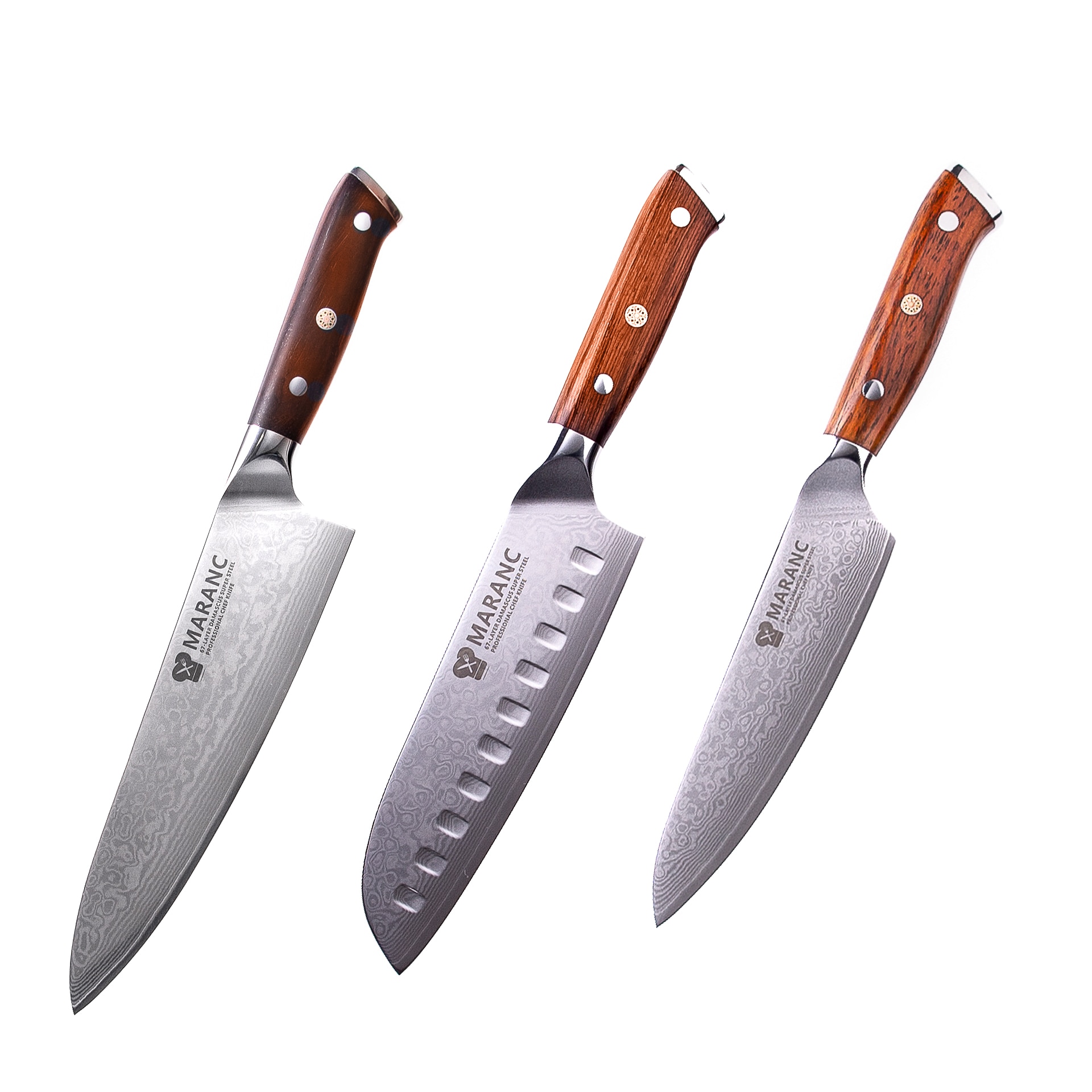 Set cutite Maranc, otel damasc, 3 piese, M273 - eMAG.ro