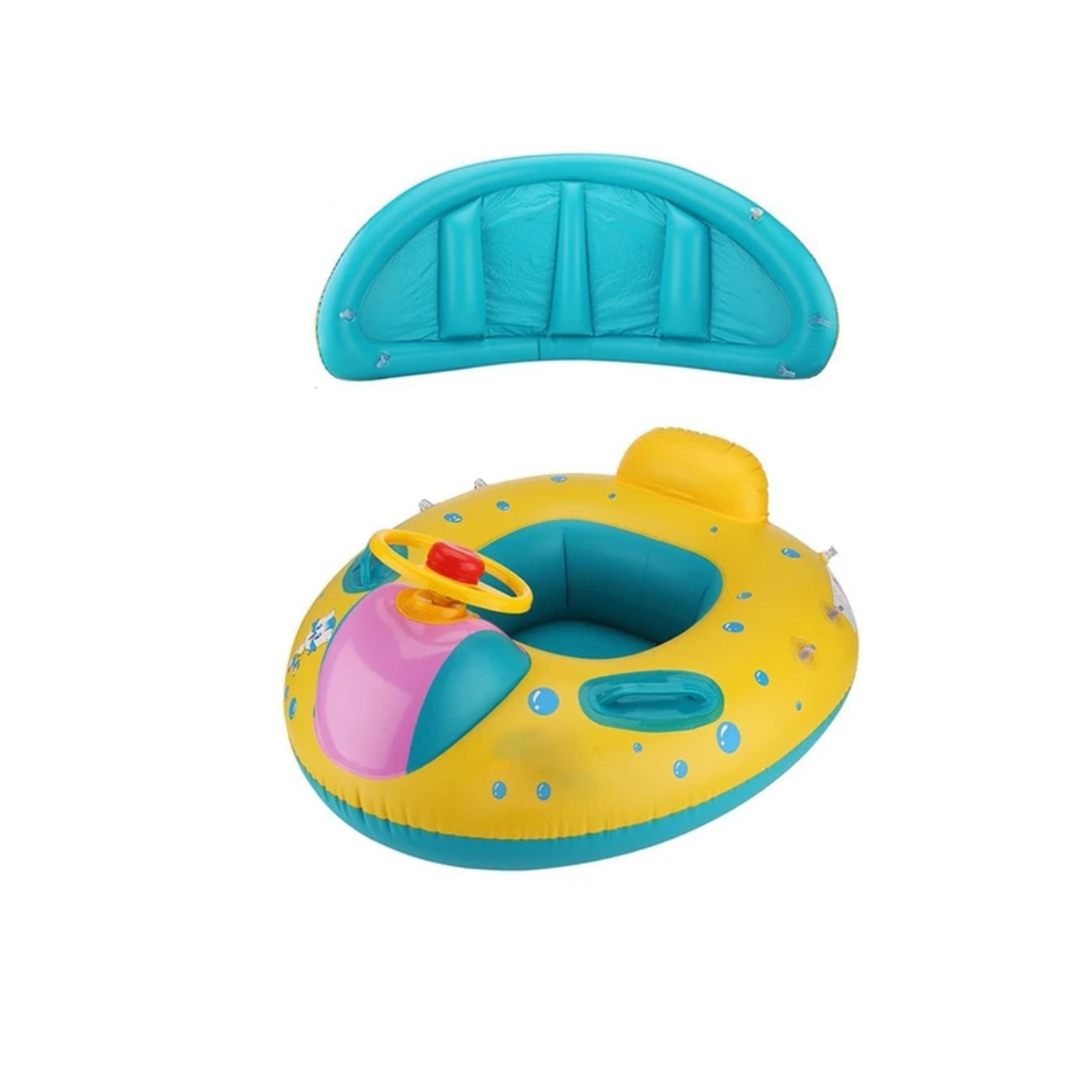 Colac copii cu acoperis si copertina detasabila Alainn ®, multicolor ...