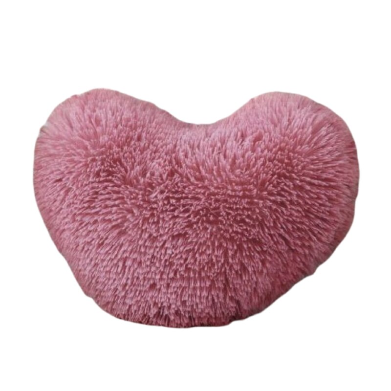 Perna decorativa Fluffy, forma Inima, Jojo Home, 40x30x10cm, Roz - eMAG.ro