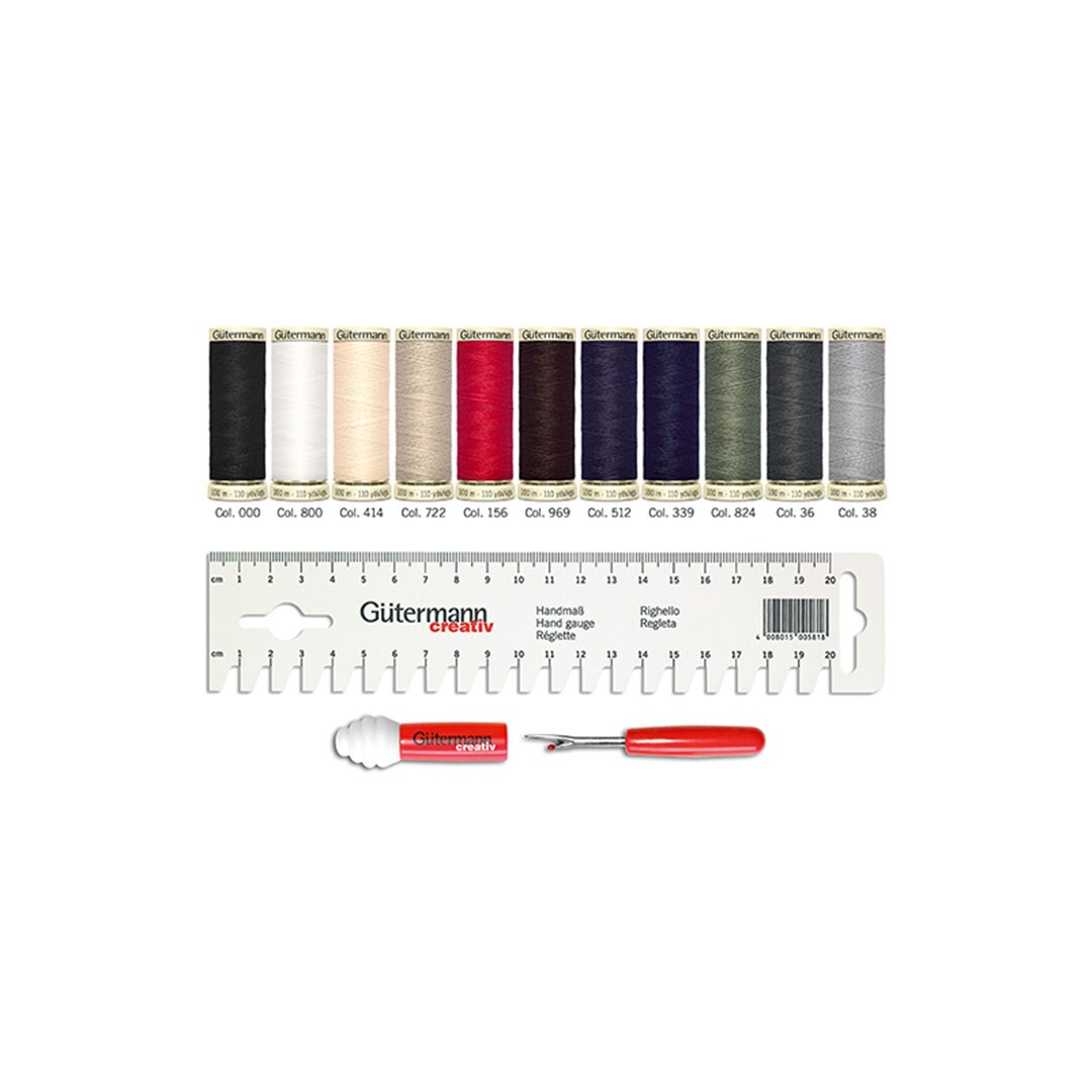 Set 11 papiote + taietor de butoniera + rigla Gutermann Sew-All 11 ...