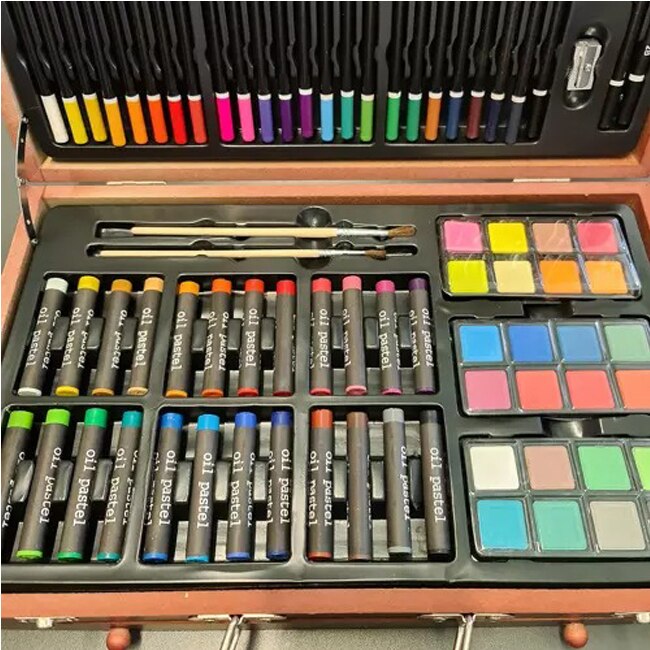 Set pentru Pictura si Desen, Maaleo, 128 Piese cu Trusa Organizare din ...