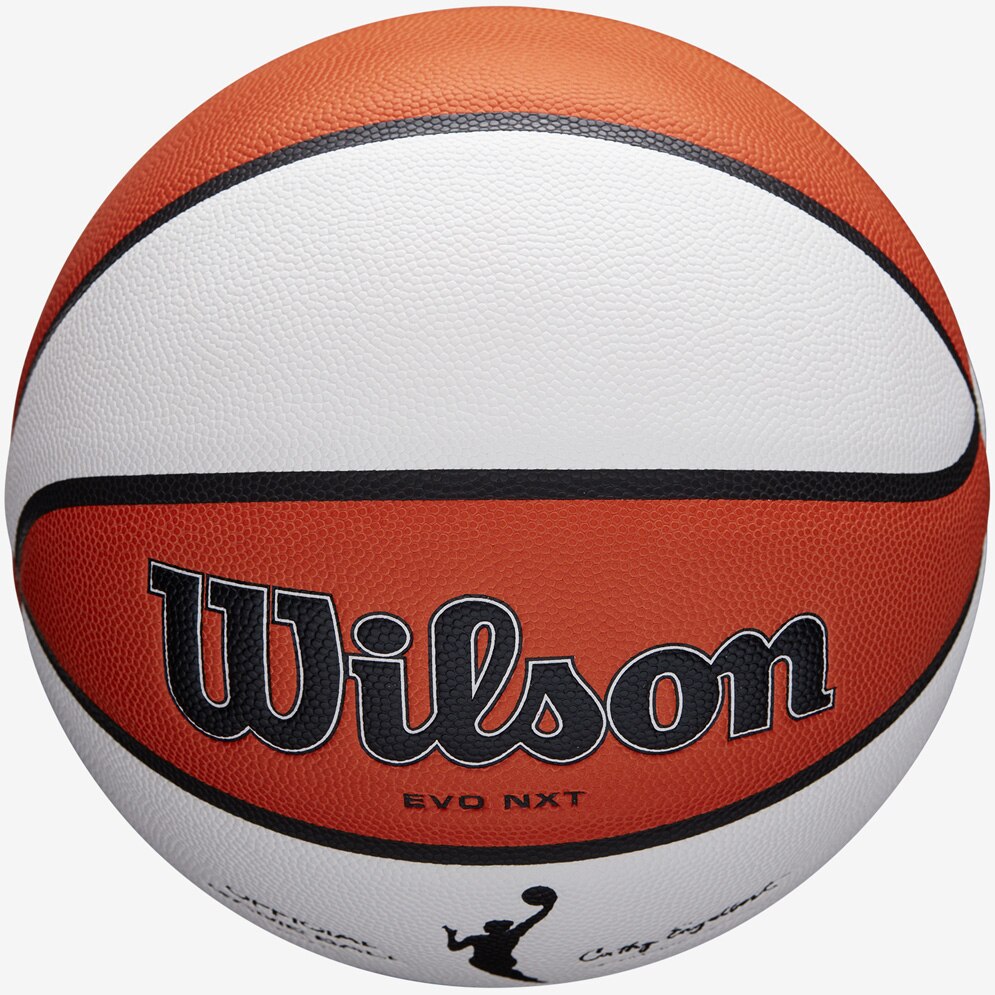 Minge baschet Wilson WNBA OFFICIAL GAME BALL, marime 6, alb/portocaliu ...