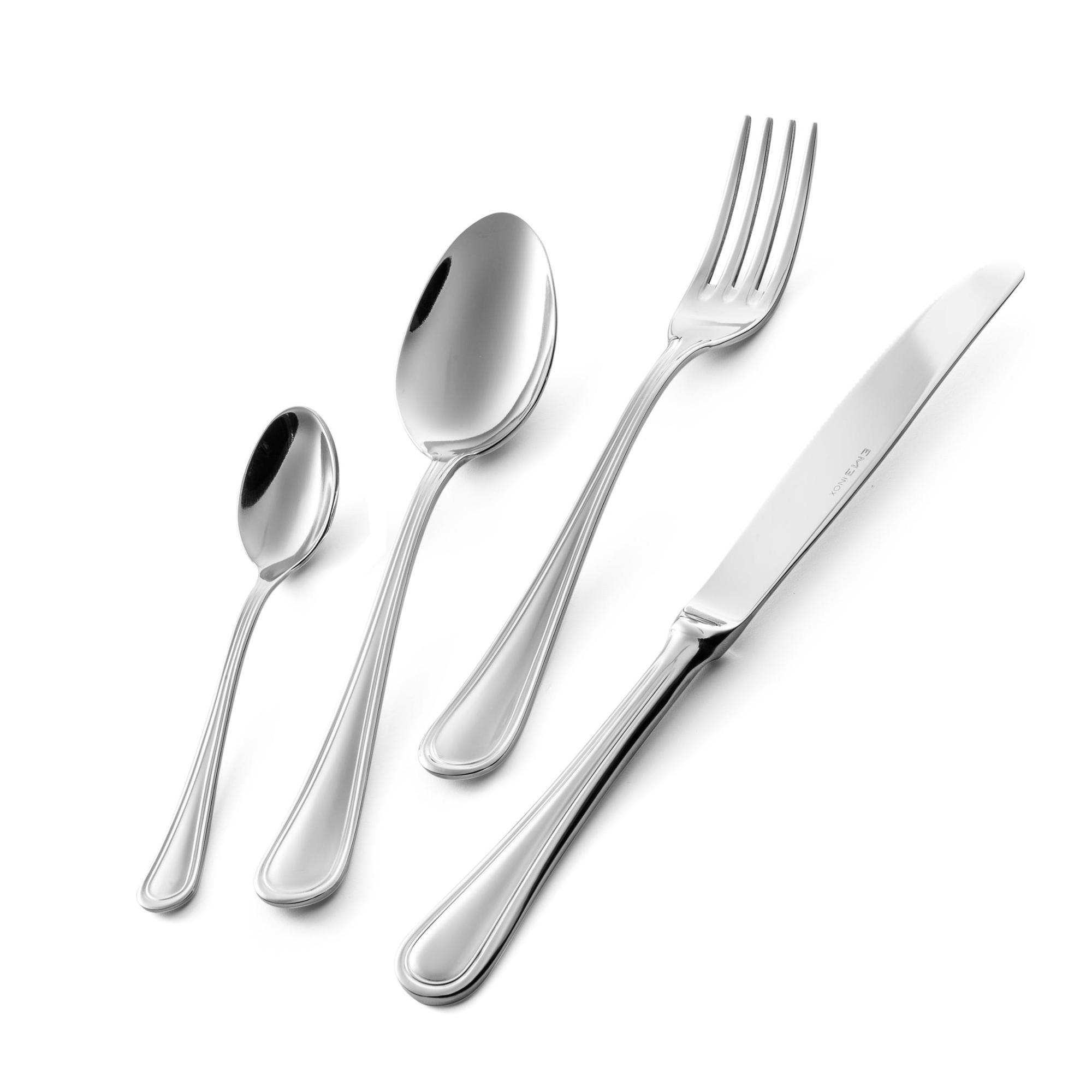 Set 24 tacamuri Empire, Eme, Otel inoxidabil, Argintiu - eMAG.ro