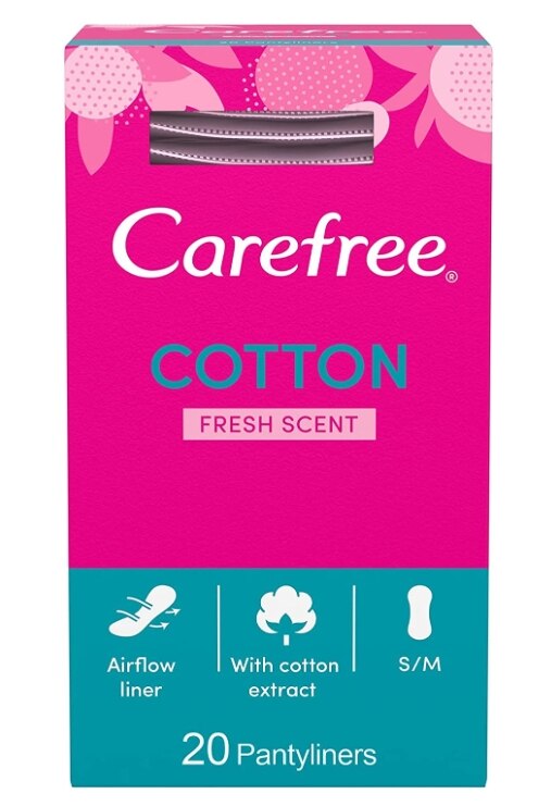 Absorbante, Carefree, Bumbac, 20 buc - eMAG.ro