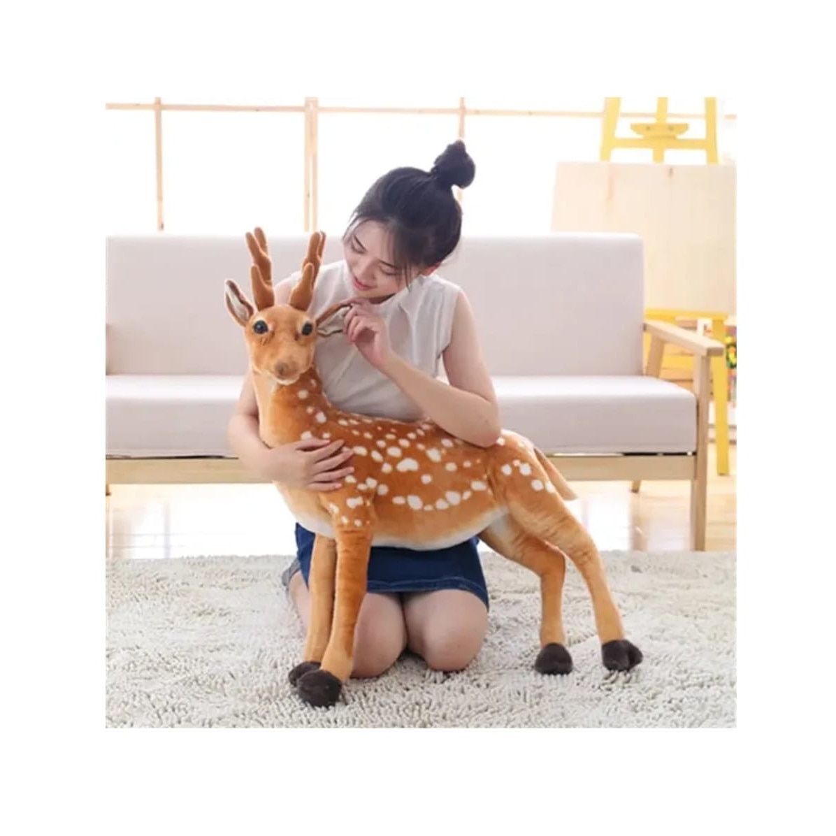 Caprioara de plus, picioare flexibile, multicolor, 65 cm - eMAG.ro