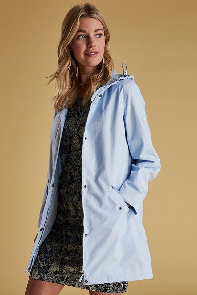 Geaca de dama impermeabila cu gluga, albastru, XL - eMAG.ro