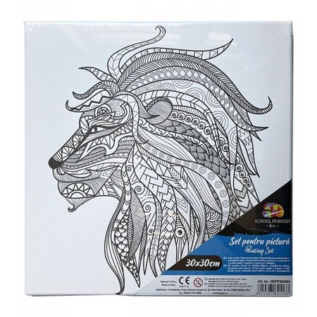 Panza pentru Pictura Predesenata pe Sasiu, Model Mandale Leu, School ...