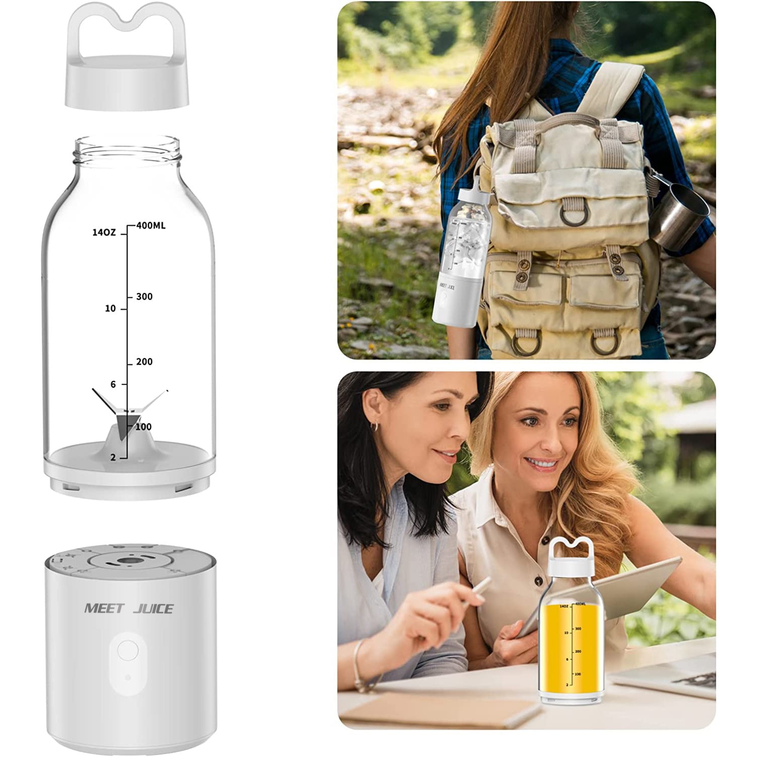 Mini Blender Electric Giftry®, Portabil/Multifunctional, Wireless ...