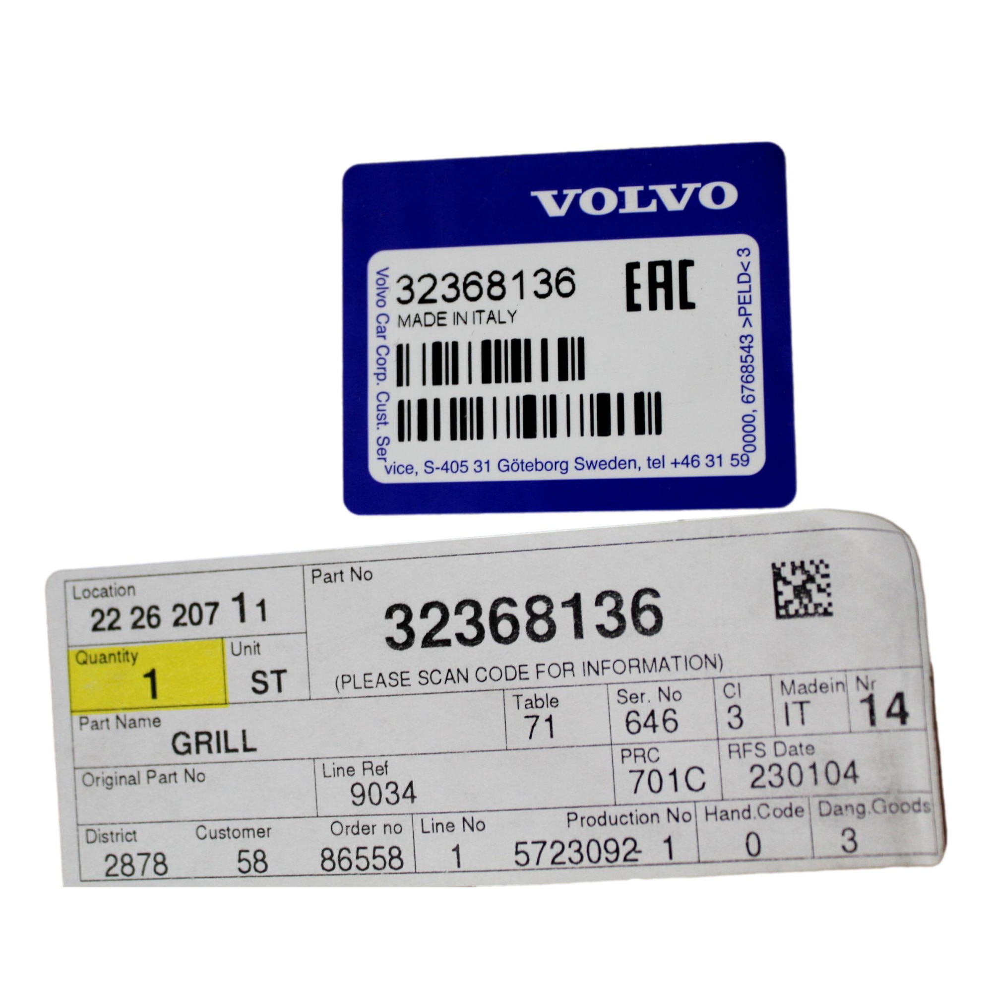 Grila fata, Volvo, Pentru VOLVO S60 III, Negru - eMAG.ro