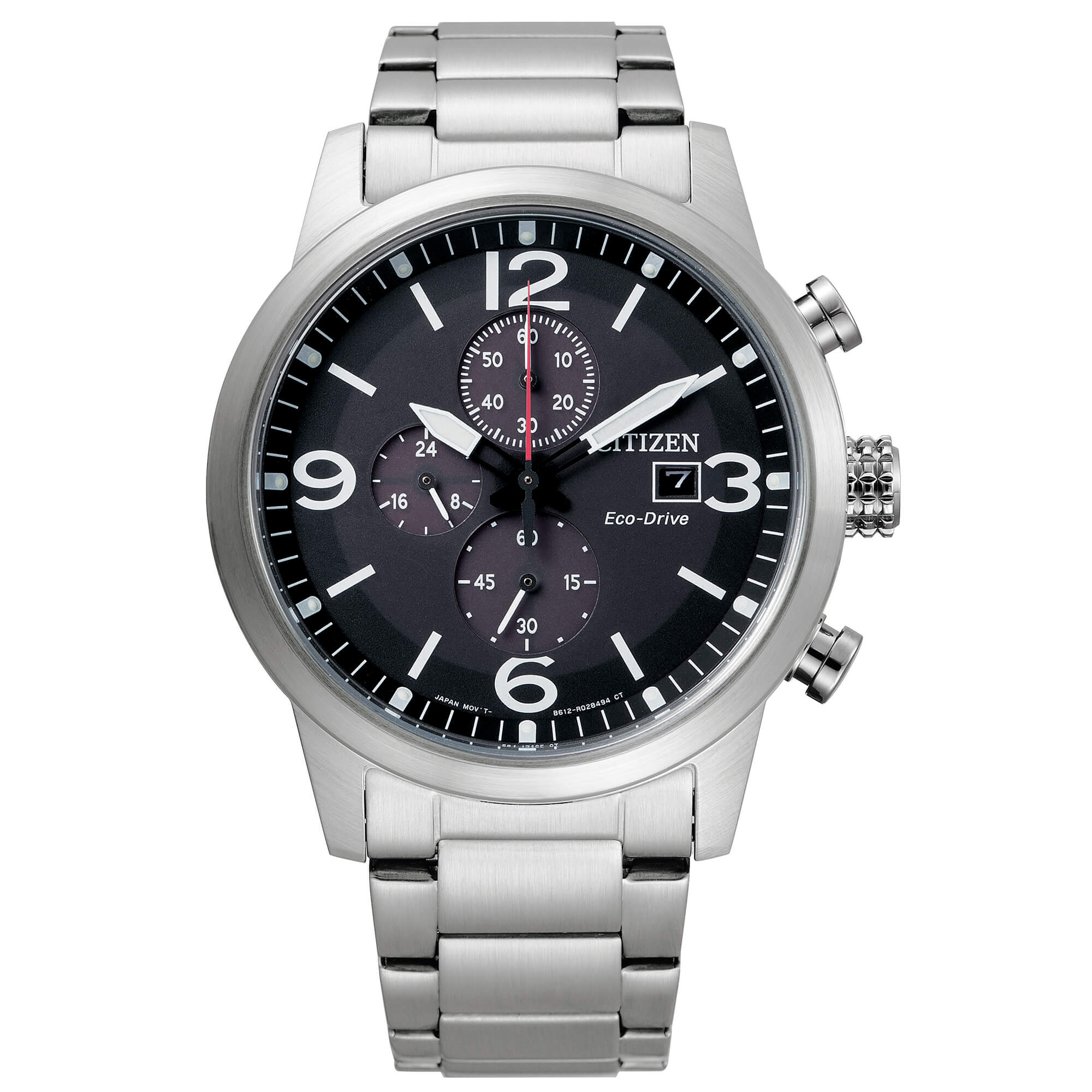 Унисекс часовник, Citizen, стомана, кръгъл, черен/сребрист - eMAG.bg