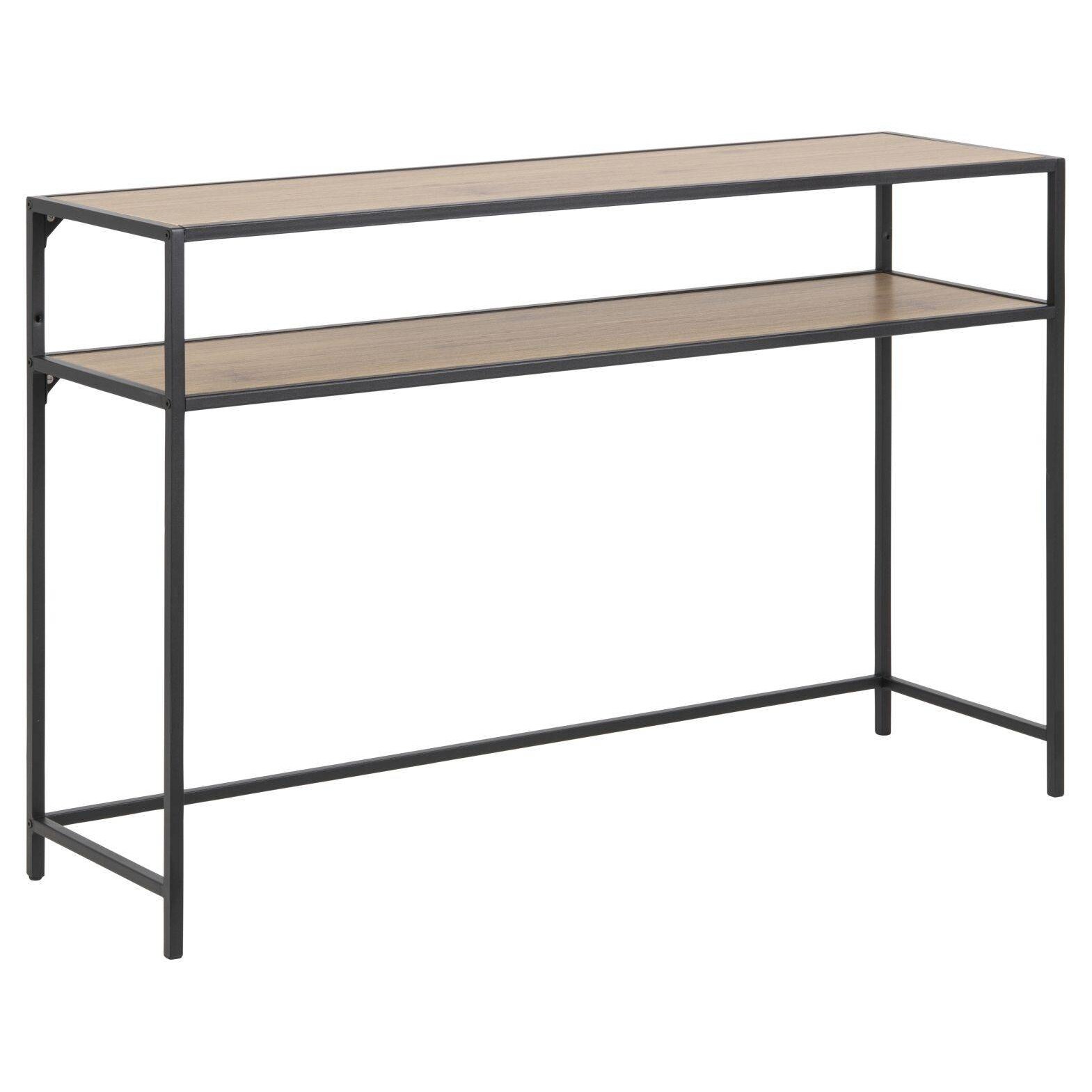 Consola mobilier, HowHomely, Lemn/Metal, Maro/Negru - eMAG.ro