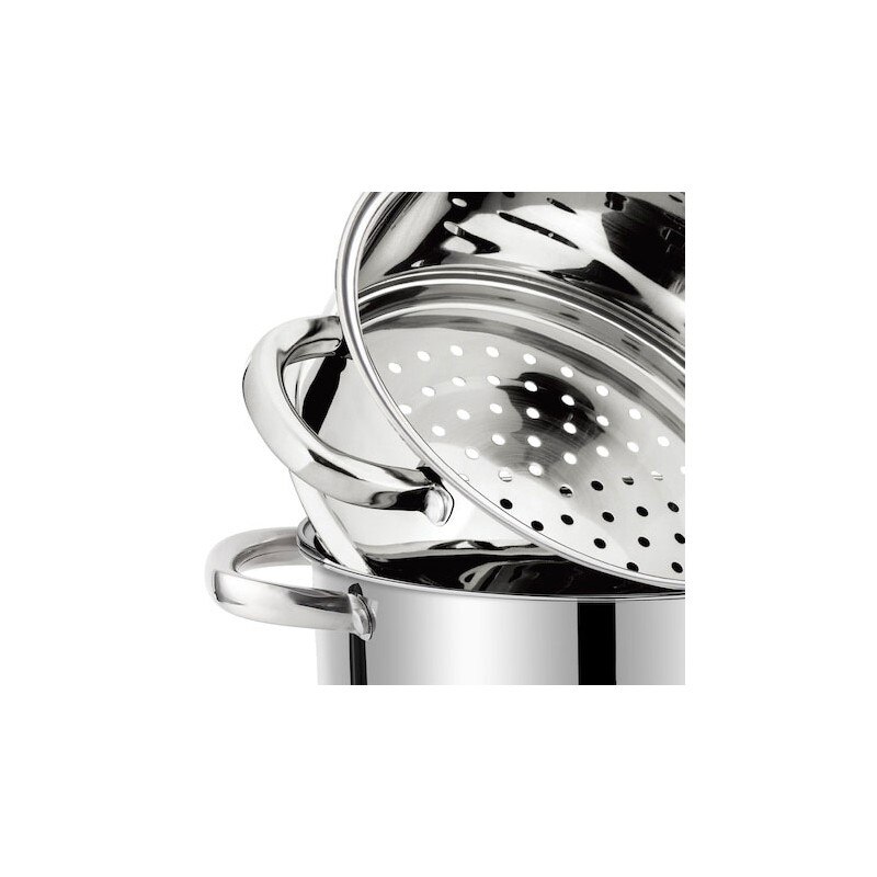 Set de gatit sub aburi din inox Rainstahl, 5 piese, 6.6 litri, capac ...