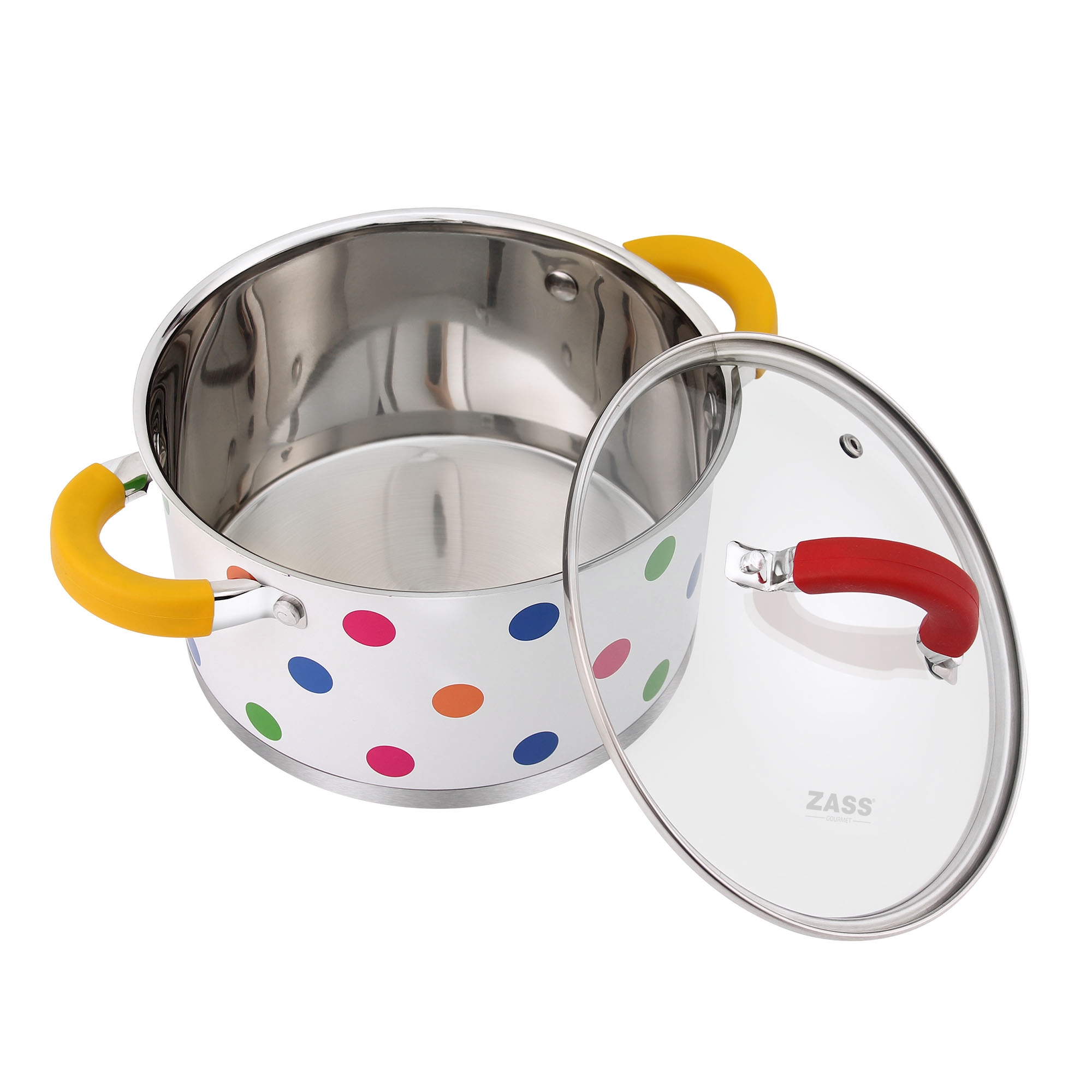 Set oale inox cu capac 10 piese Zass Gourmet ZG-SCS 02, Multicolor ...