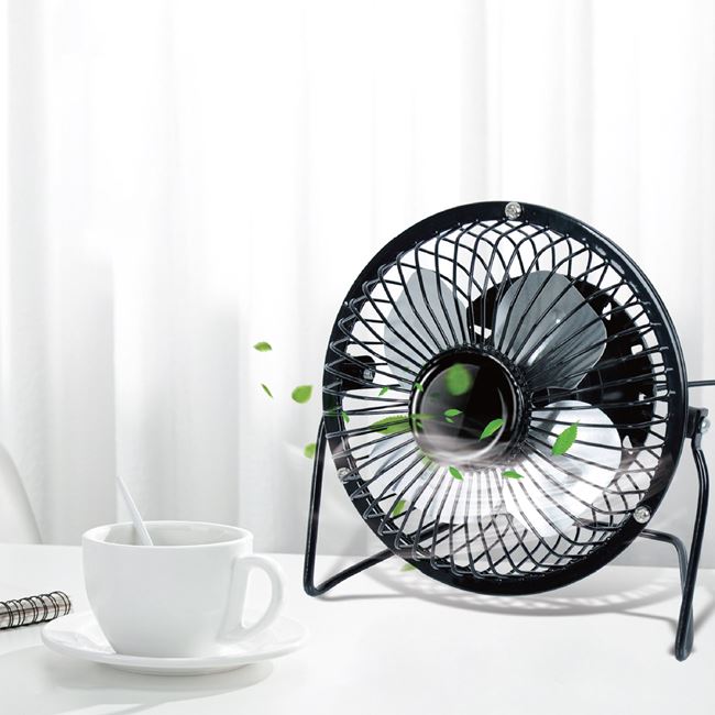 Ventilator Metalic Negru cu USB 13cm - eMAG.ro