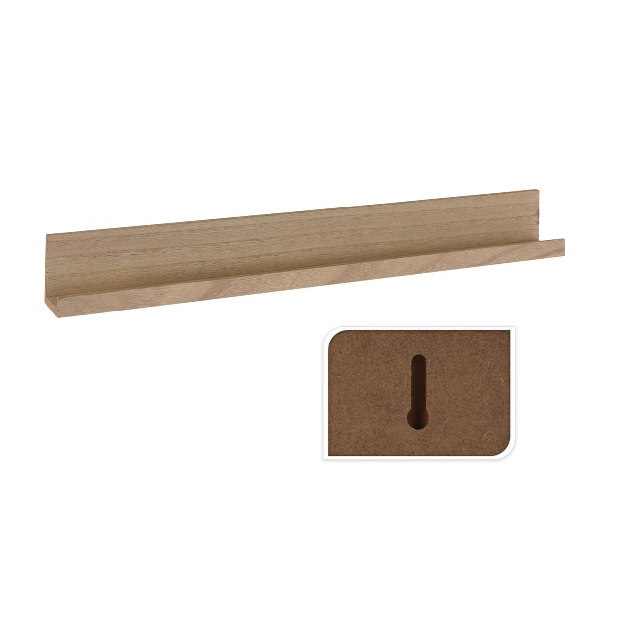 Raft perete, H&S, MDF, 58 cm, Natural - eMAG.ro