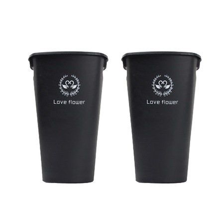 Set 2 vaze decorative, Plastic, Negru - eMAG.ro