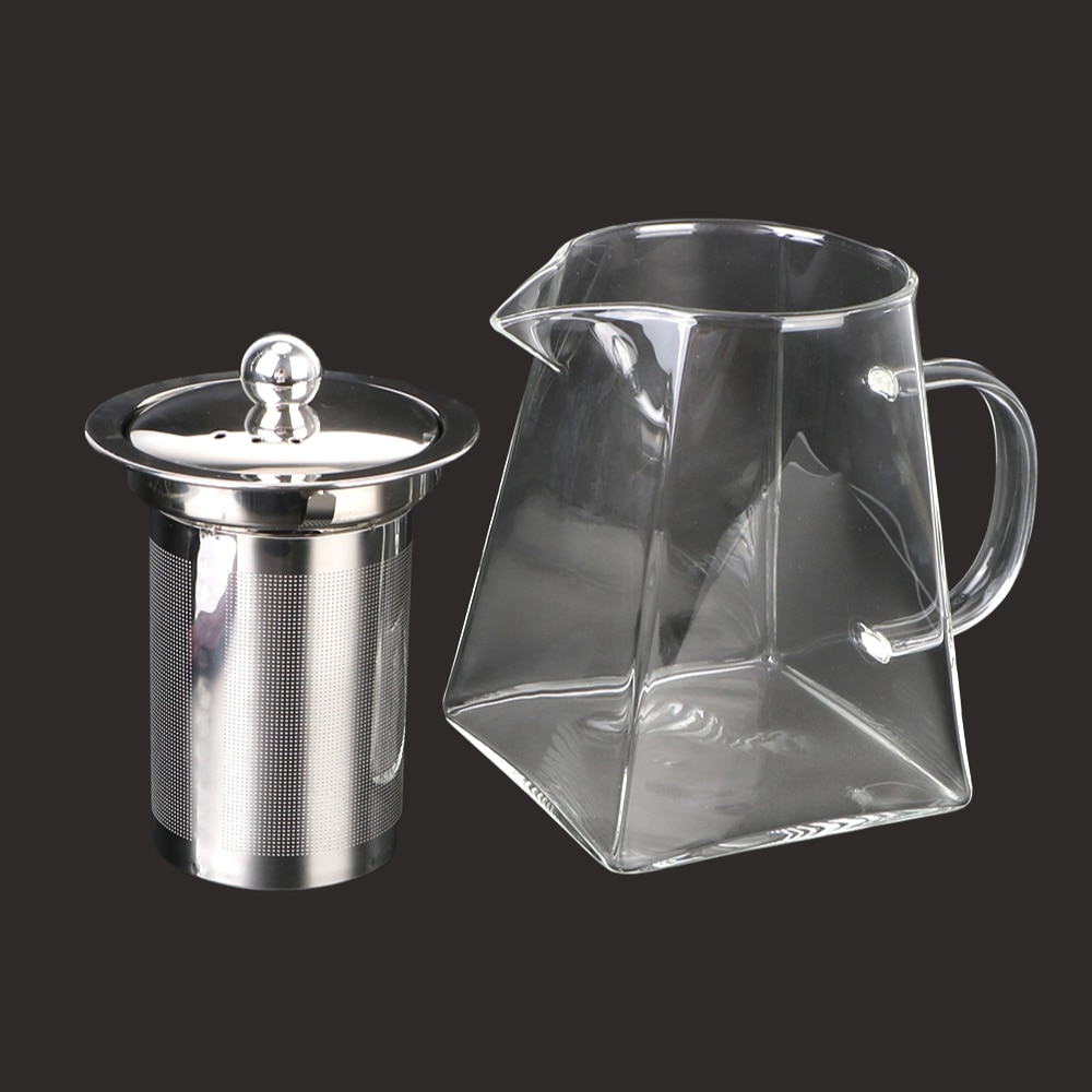 Ceainic cu infuzor, Sticla, 350 ml, recipient pentru ceai/cafea ...