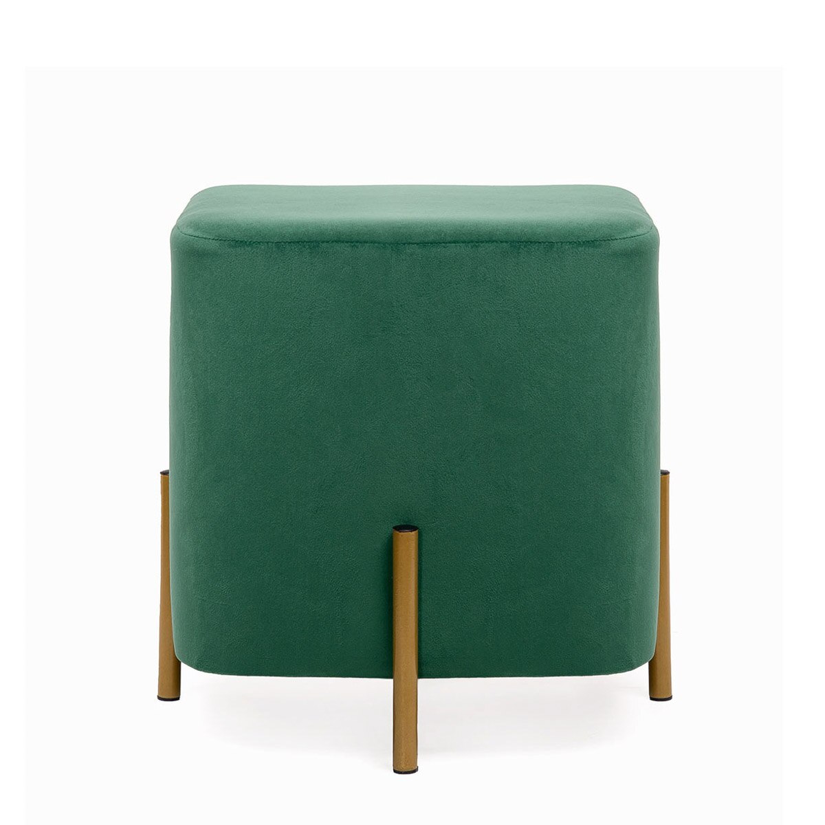 Taburet Homla, Remi, Velur, 42 x 42x 42cm, Verde - eMAG.ro