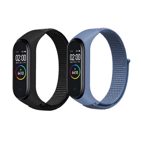 Комплект от 2 броя фитнес гривна, съвместима с каишка Xiaomi Mi Band 3 ...