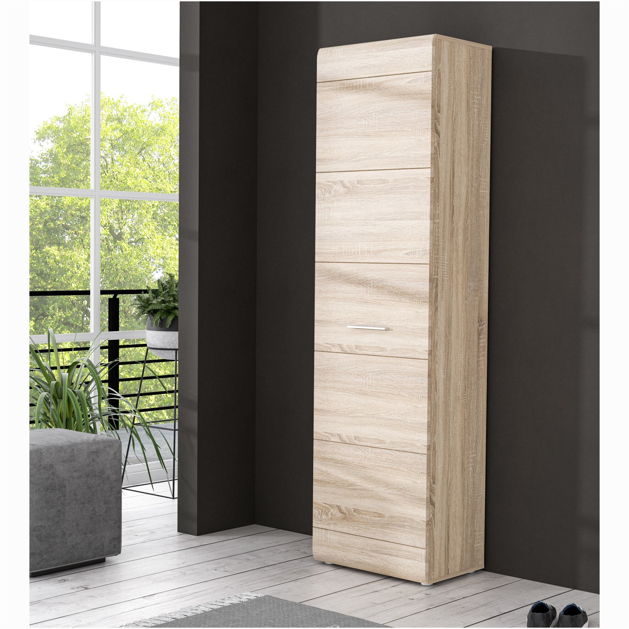 Dulap hol Forte Combino, dimensiuni 55.1x 34.7x 193.9, stejar Sonoma ...