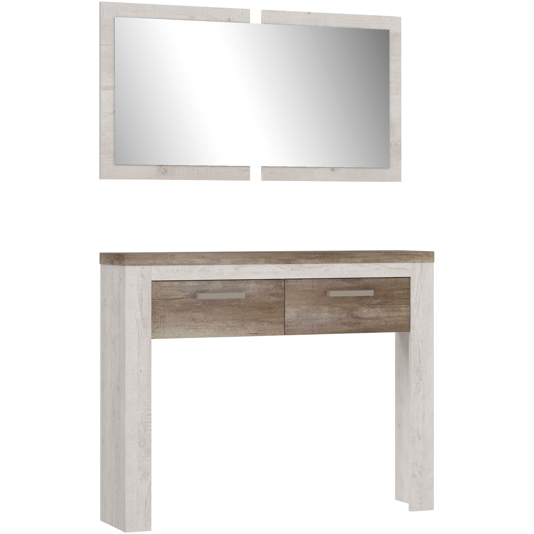 Set hol Forte Duro, dimensiuni 115x 25.8x 176, pin alb/ stejar antic ...