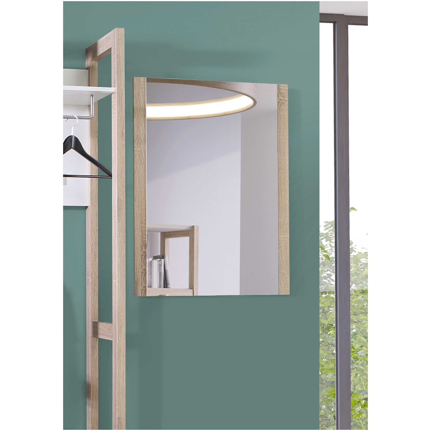 Oglinda hol Forte Hoyvik, dimensiuni 70x 1.8x 90, stejar Sonoma - eMAG.ro