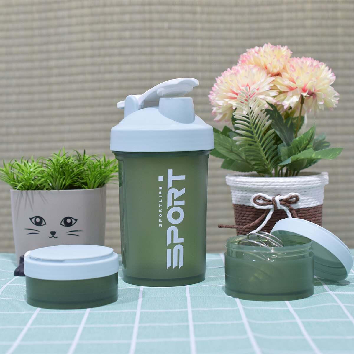 Sticla apa, gradata, 450ml, Naimeed D5046, Verde - eMAG.ro