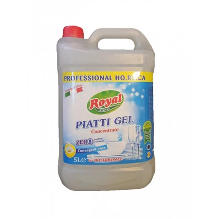 Detergent vase concentrat, Royal Hygiene Piatti Gel Zero, 5 L, cu ...