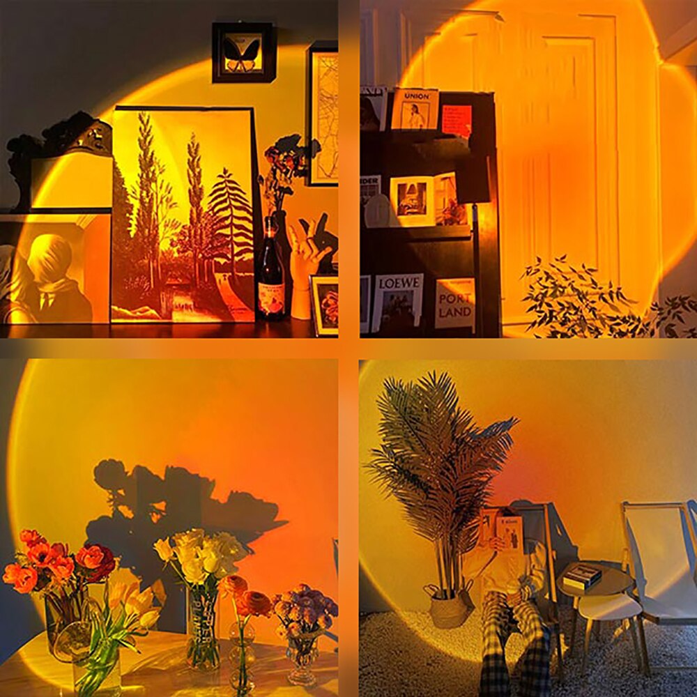 Lampa de apus, Sunset Light, Reglabila pe inaltime, Rotatie 360 grade ...