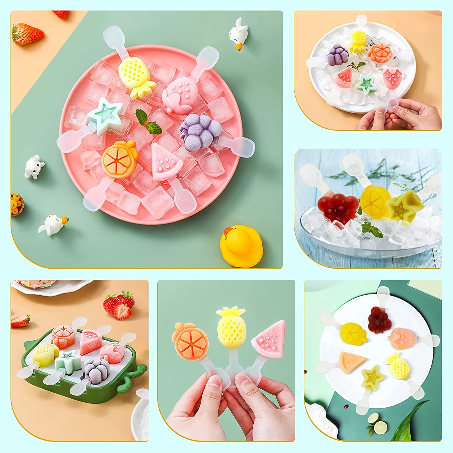 Forme DIY pentru inghetata, Silicon, Verde - eMAG.ro