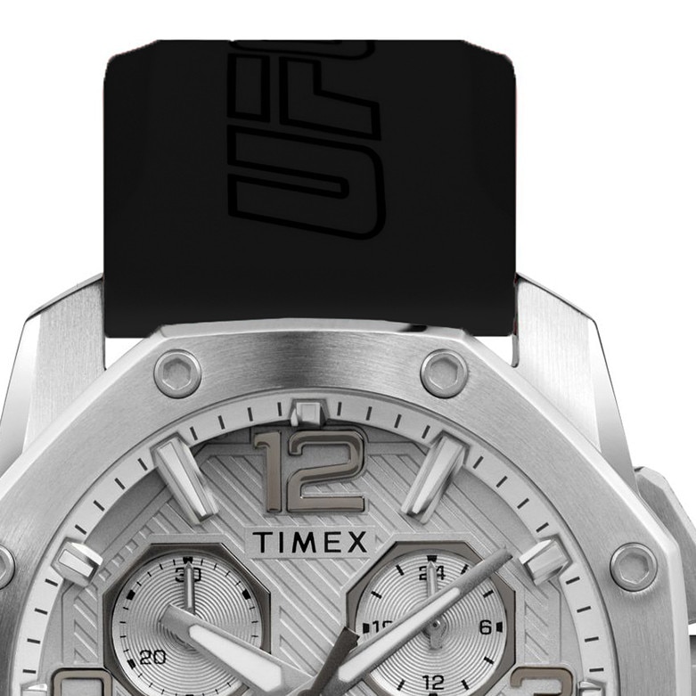 Ceas barbati UFC Icon, Timex, Inox/Cauciuc, 45 mm, Negru/Argintiu - eMAG.ro