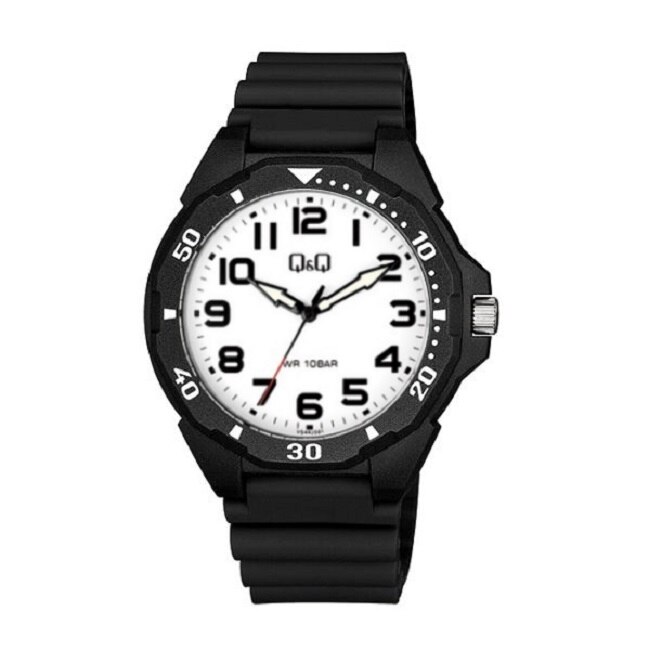 Ceas barbatesc VS44, cadran alb, diametru 44 mm, rezistent la apa 100m ...