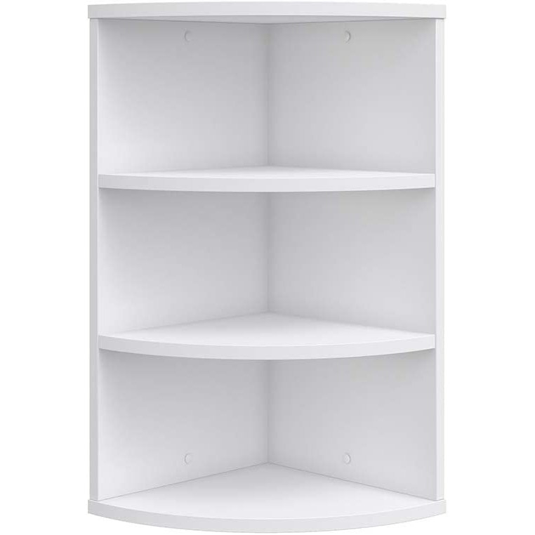 Raft de colt, suspendat 3 polite, MDF, Alb - eMAG.ro