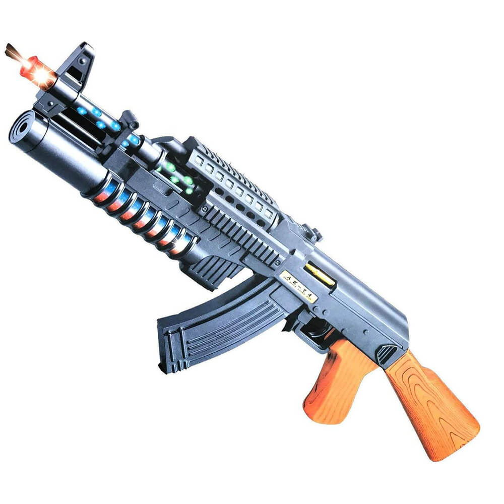 Pistol mitraliera pentru copii, Cu sunet si lumini, Model AK-47 ...