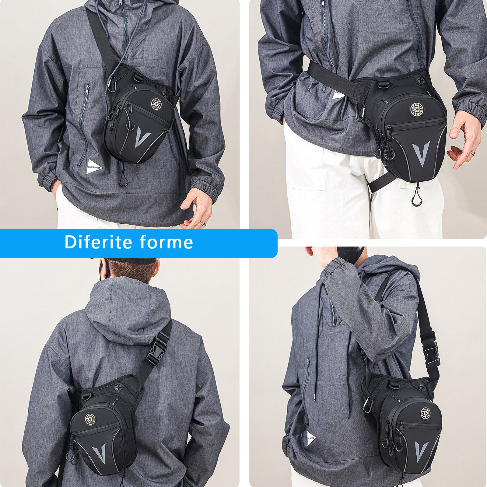 Borseta sport picior, Geanta Moto Bicicleta, Respirabil, Extensibila ...