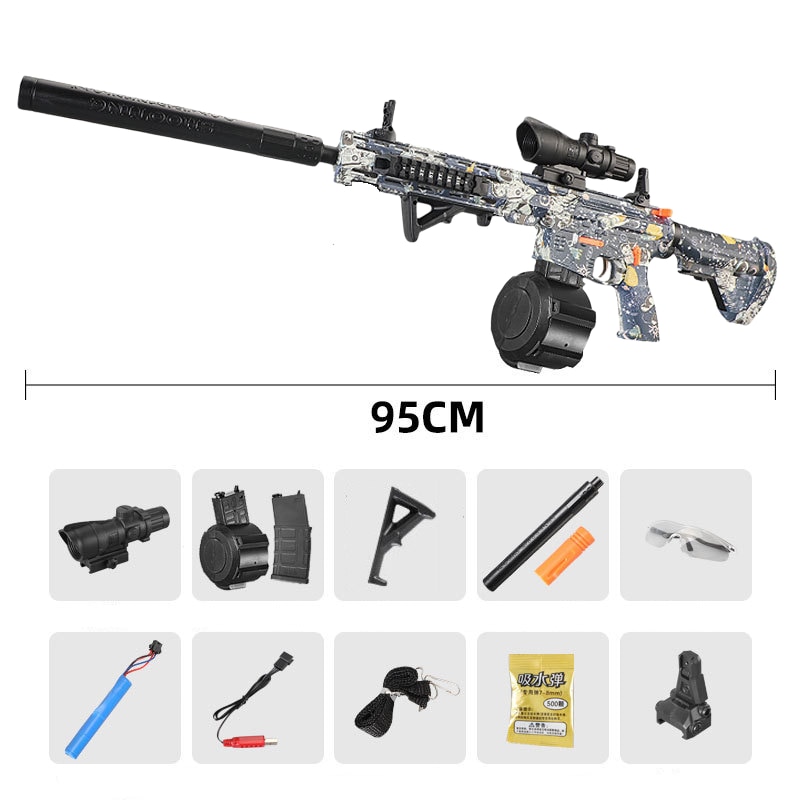 Arma automata M4A1, electrica, de jucarie, cu bile gel si accesorii ...